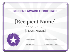 Student Award Template 10 - Blue Layouts