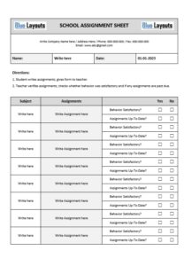 Course Syllabus Template - Blue Layouts