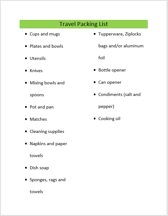 Packing List Template 05 - Blue Layouts