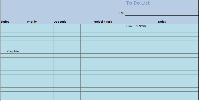 13+ Free Project To-Do List Template - MS Word & MS Excel Templates
