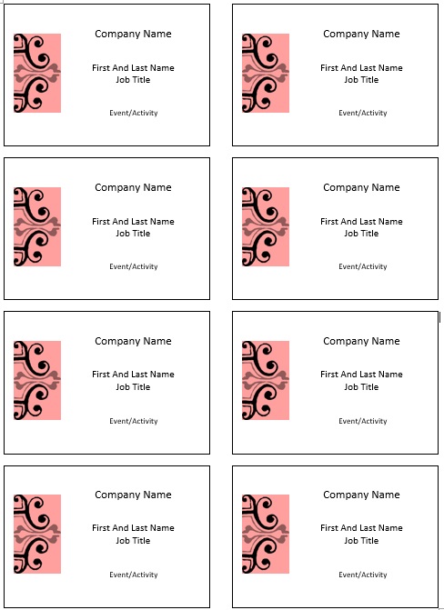 name tag template 22 - Blue Layouts