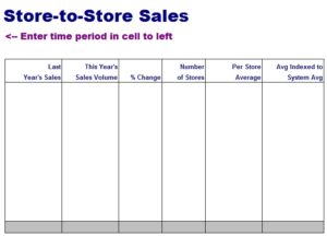 Store Inventory Sheet Template - Blue Layouts
