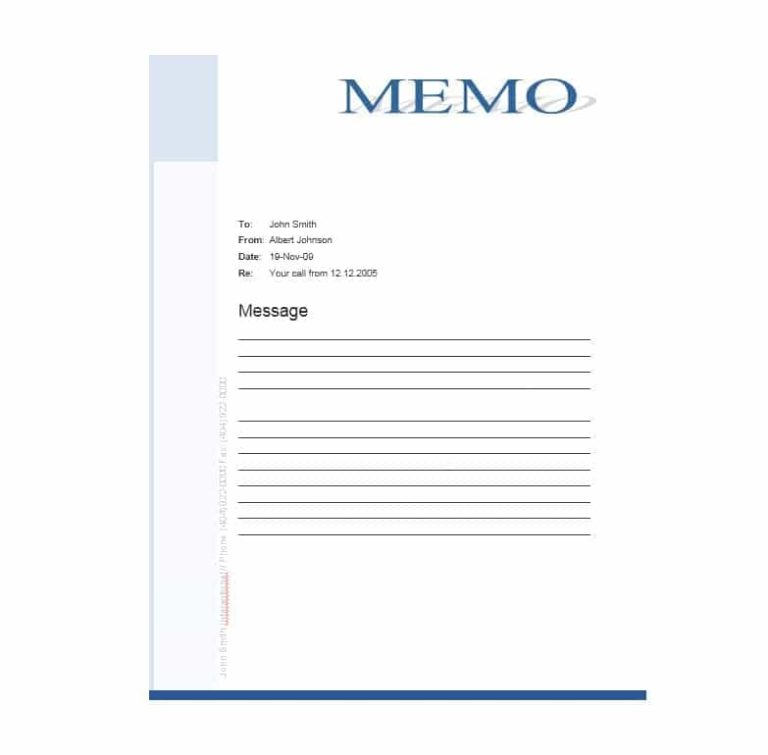 memo template 05 - Blue Layouts