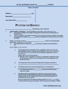 10 Free Divorce Paper Templates - Blue Layouts