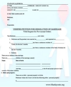 10 Free Divorce Paper Templates - Blue Layouts