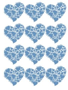 10 Free Heart Shape Templates - Blue Layouts
