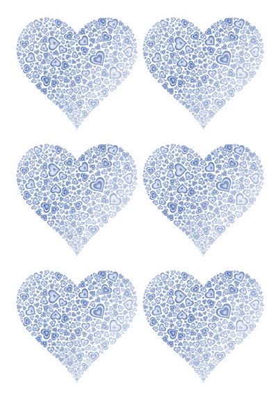 10 Free Heart Shape Templates - Blue Layouts