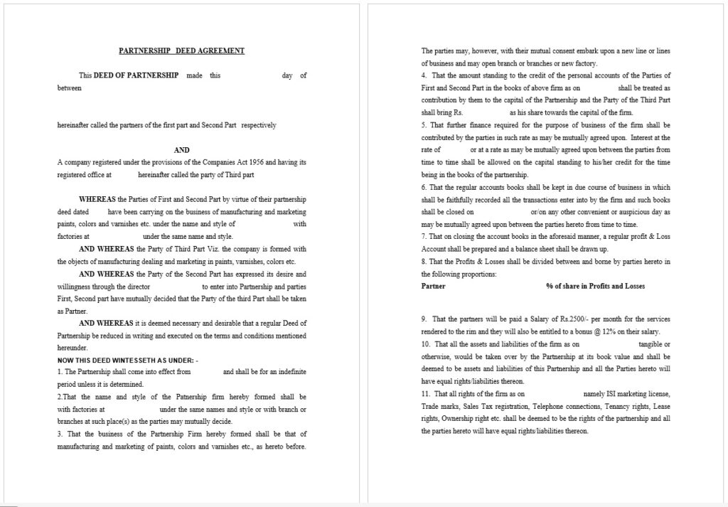 14+ FREE Partnership Agreement Templates - Blue Layouts